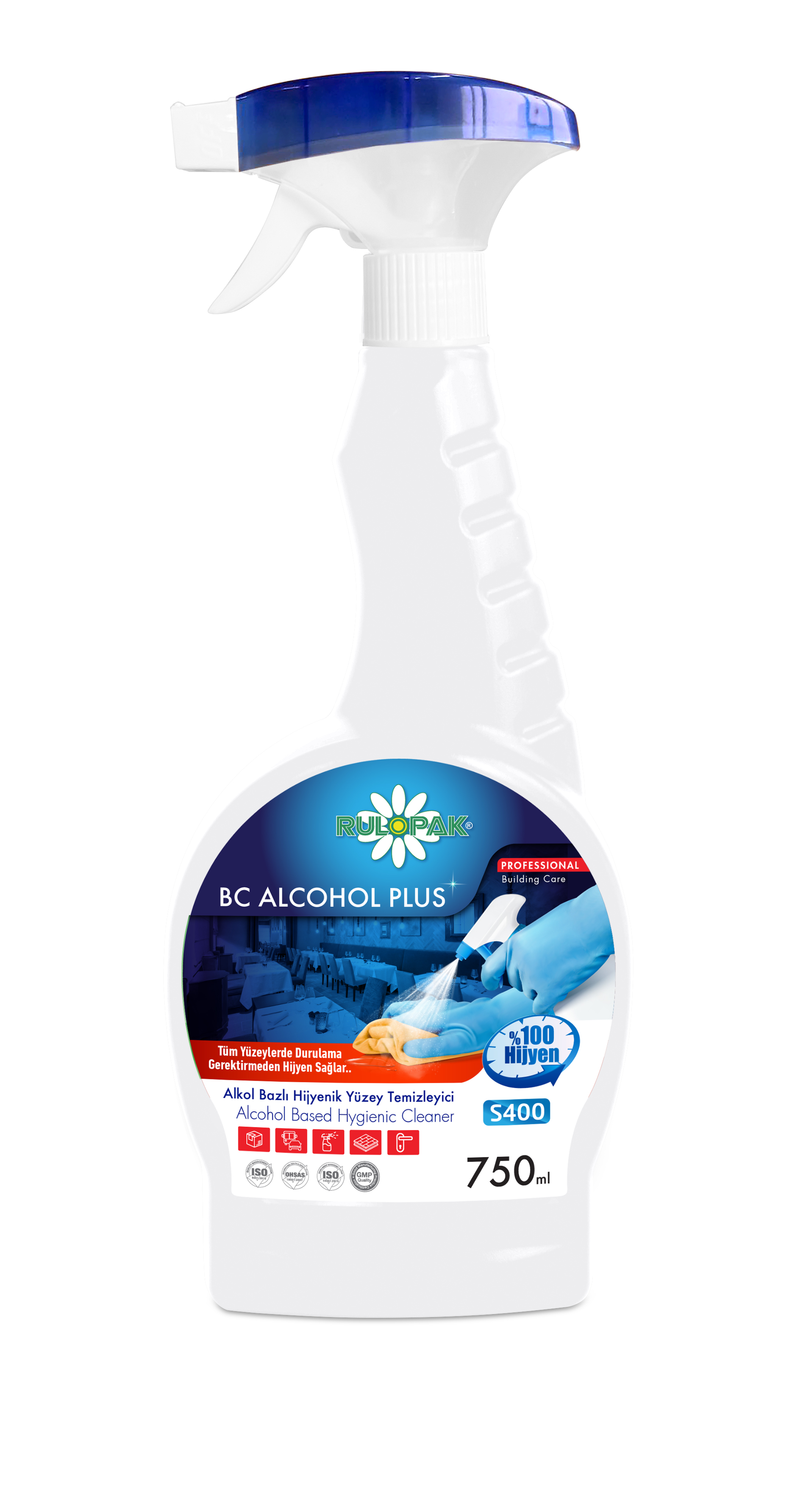 RULOPAK ALCOHOL BASED HYGIENIC SURFACE CLEANER 750 ML | Rulopak ...